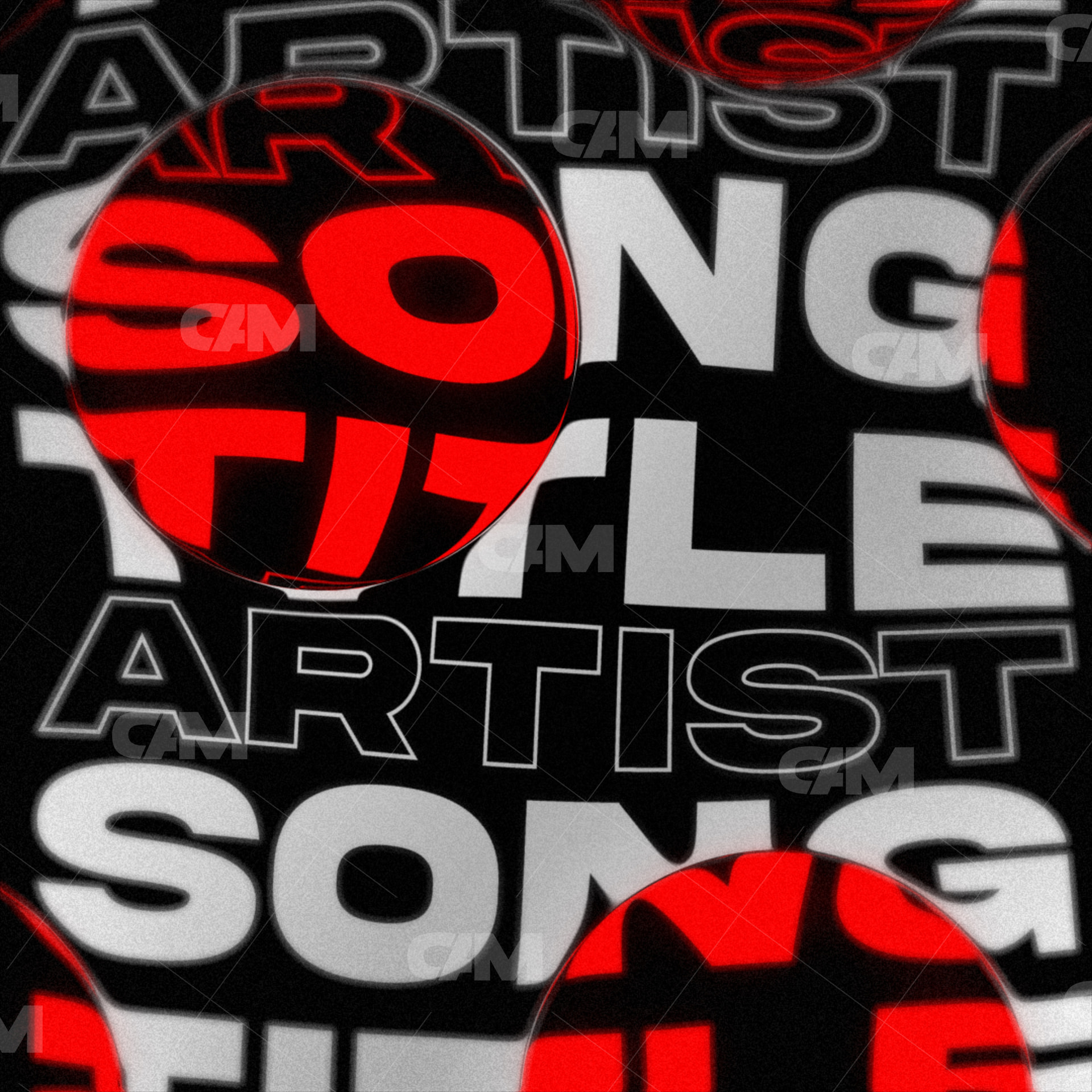 Blurry Distorted Typography - Cover Art Market