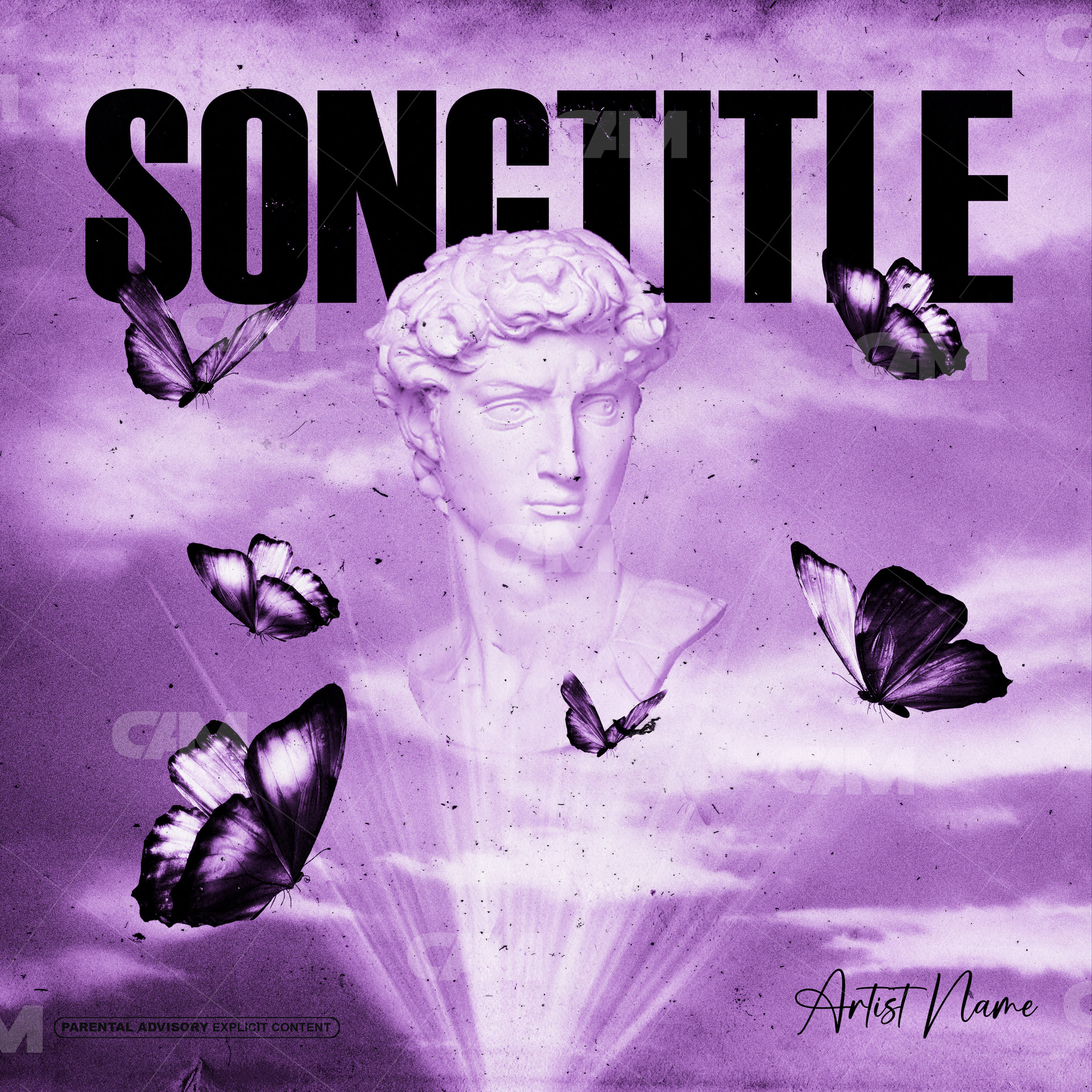 Butterfly Statue Album Art | Statue Butterfly & Surreal - Cover Art Market