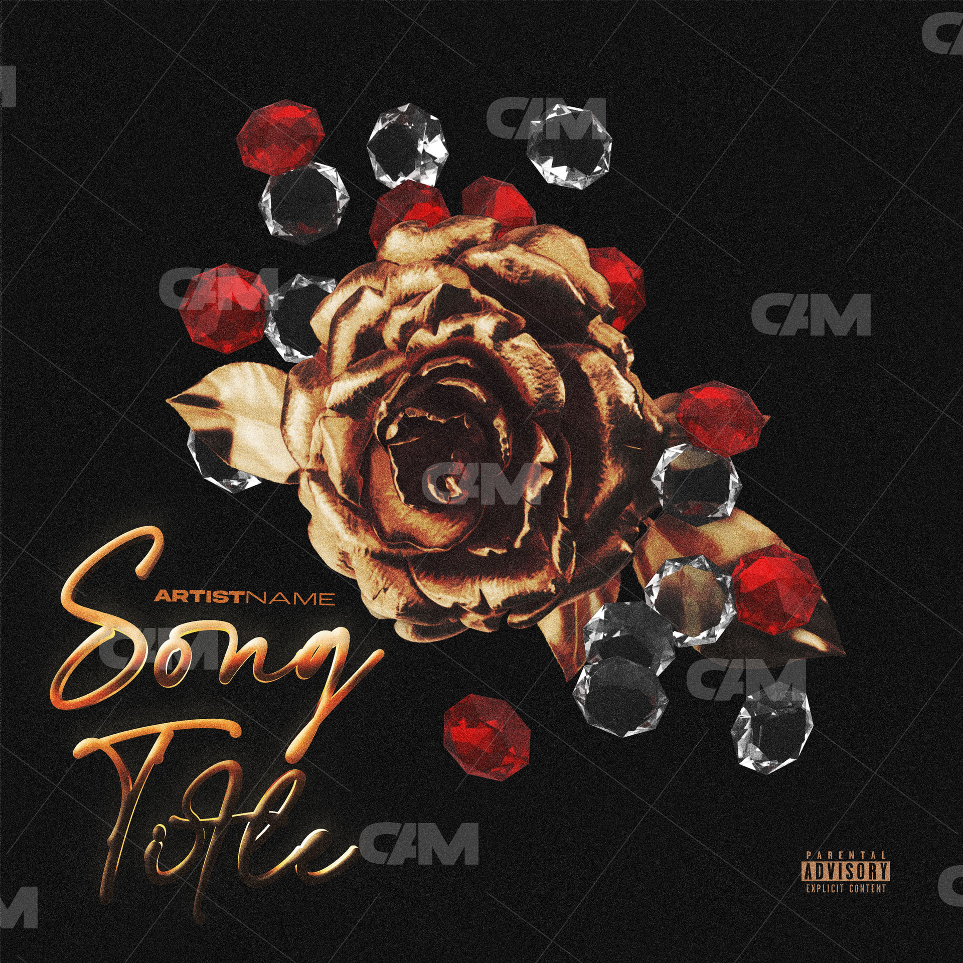 Gold Rose & Diamond - Cover Art Market