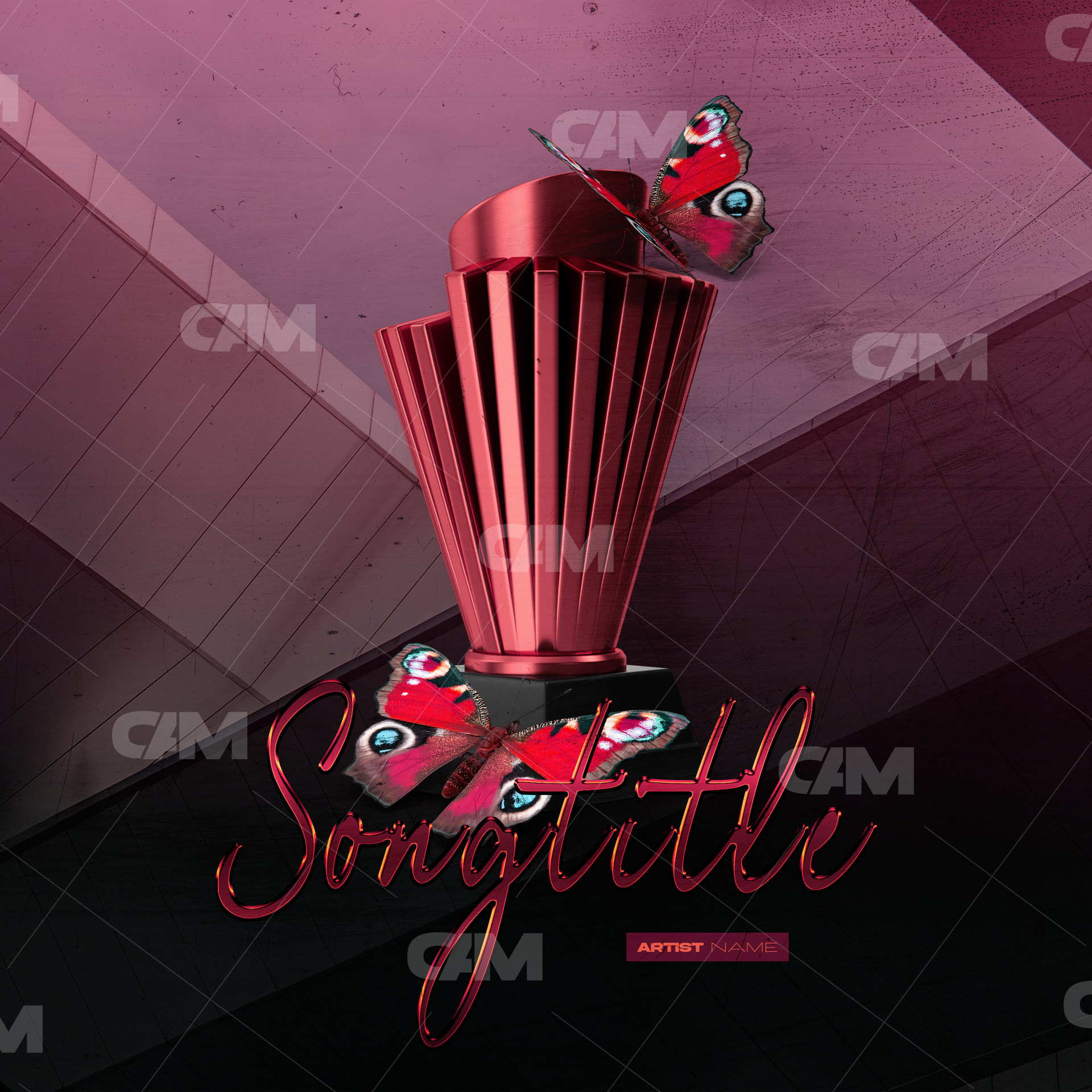 Trophy On Butterflies - Cover Art Market