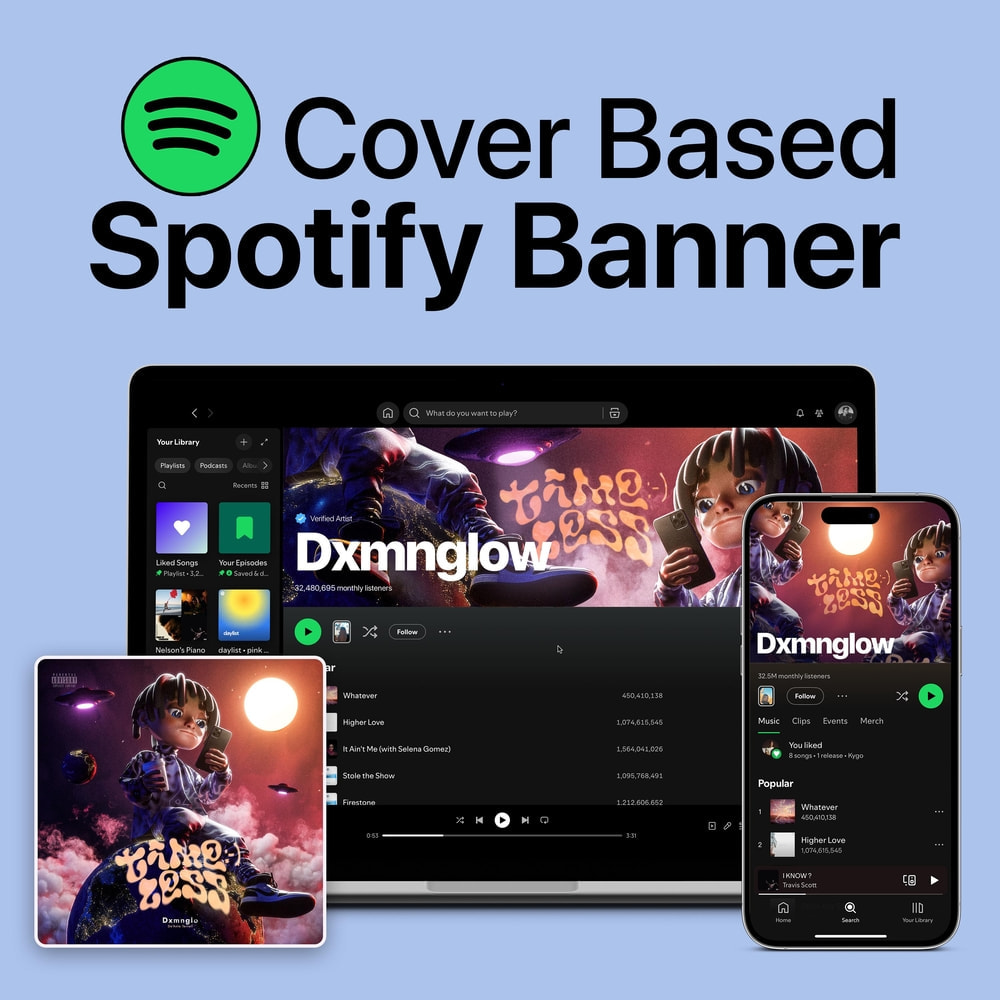 Cover Based Spotify Banner- - Cover Art Market