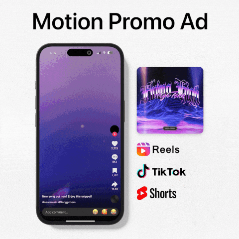 Motion Promotion Ad, Animated Promotion Ad - Cover Art Market